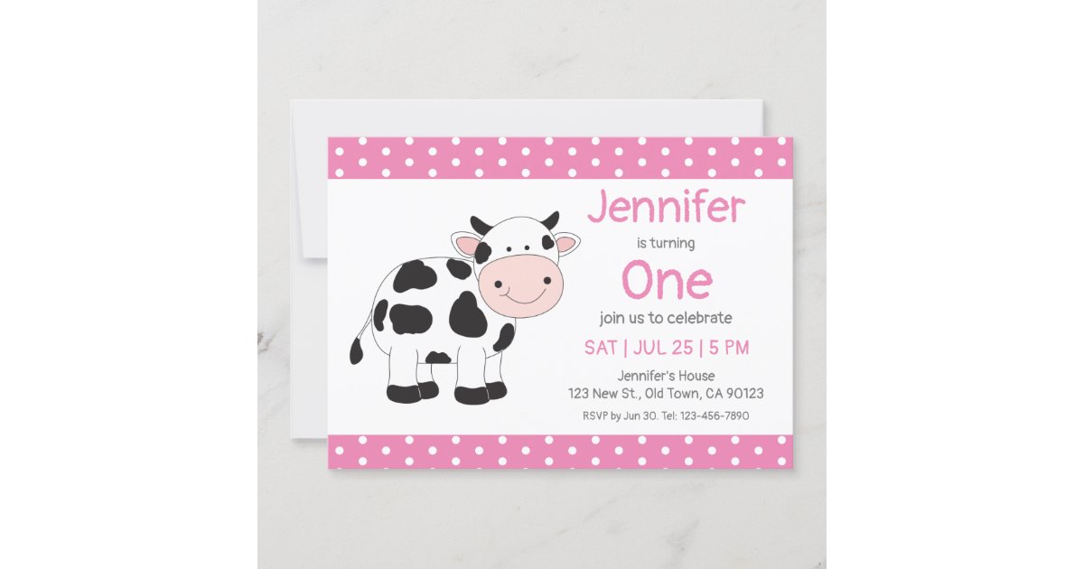 Cow Girl Birthday Invitations | Zazzle