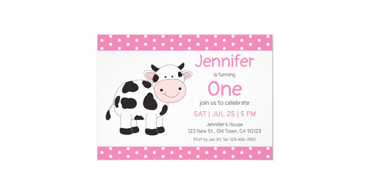 Cow Girl Birthday Invitations | Zazzle.com