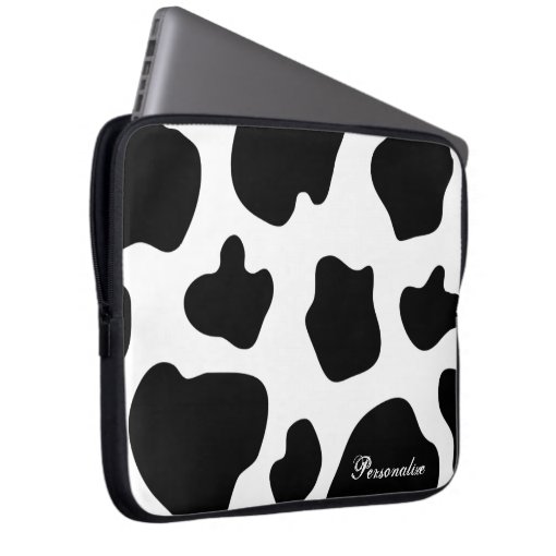 Cow hide pattern laptop sleeve | Cute animal print | Zazzle