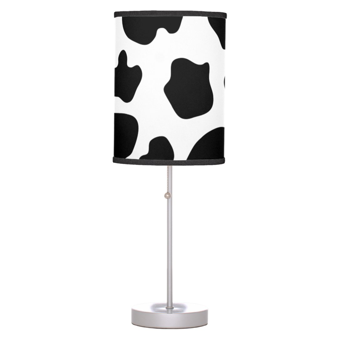 Cow hide pattern table lamp | Farm animal print | Zazzle
