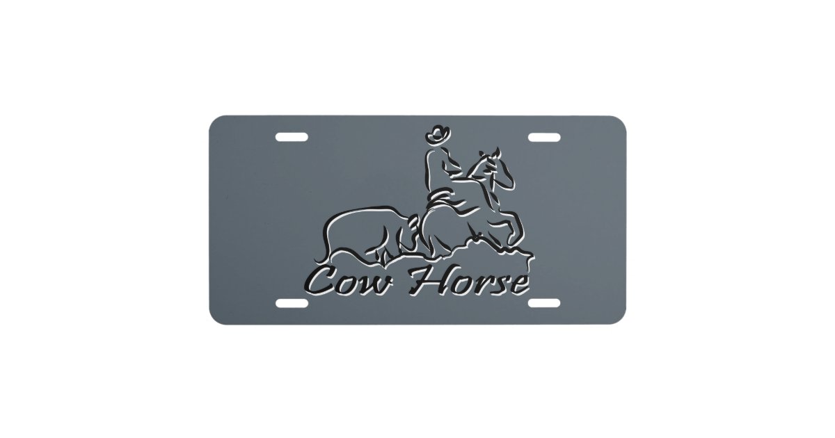 Cow Horse License Plate | Zazzle