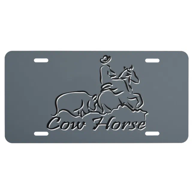 Cow Horse License Plate | Zazzle