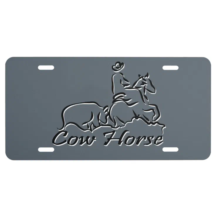 Cow Horse License Plate | Zazzle