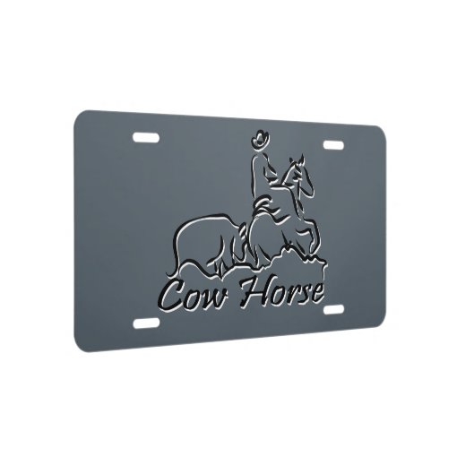 Cow Horse License Plate | Zazzle