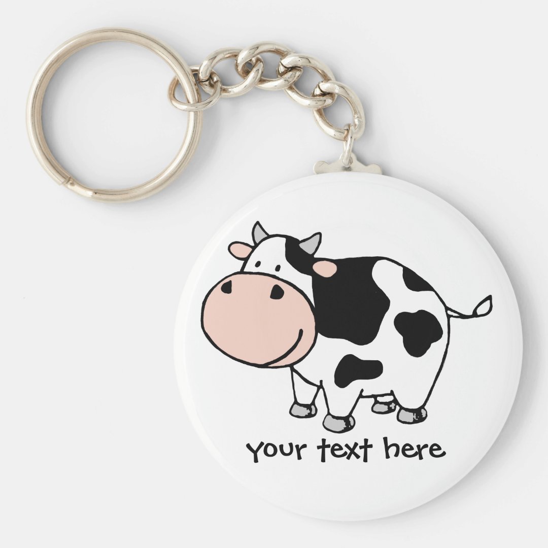Cow Keychain | Zazzle