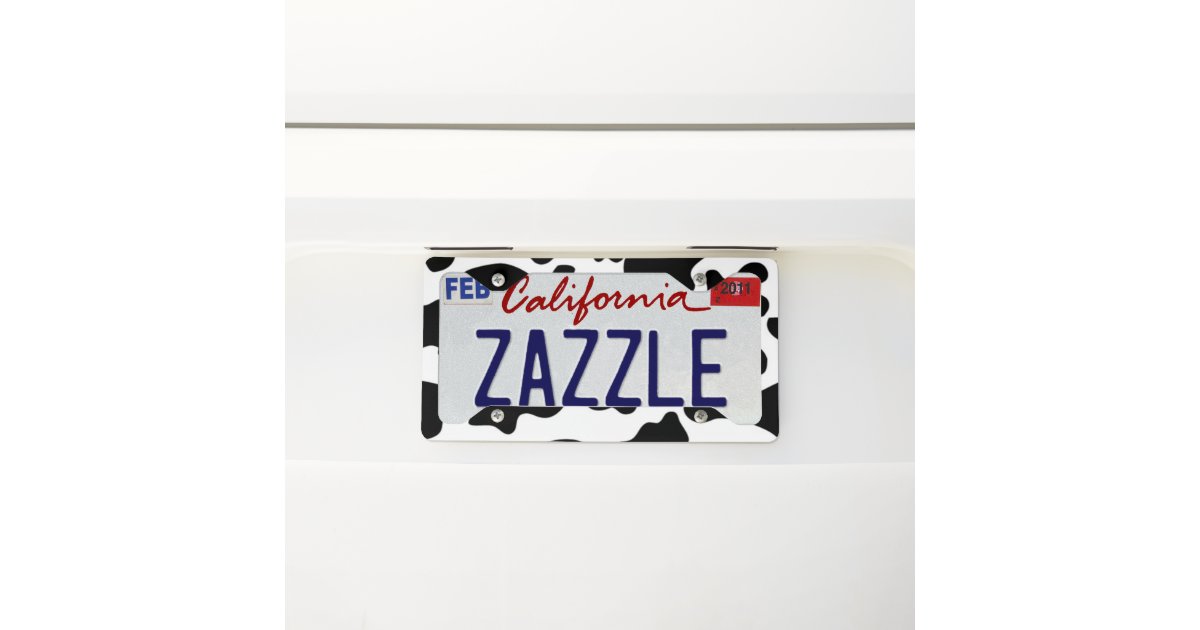 Cow License Plate Frame | Zazzle
