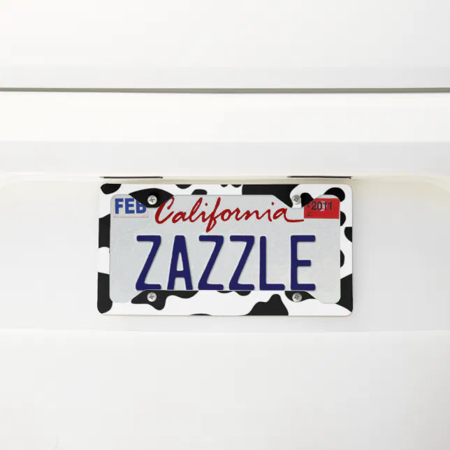 Cow License Plate Frame | Zazzle