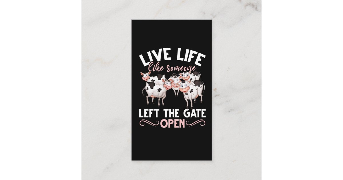 Cow Lover Farm Animal Humor Heifer Farming Joke Business Card | Zazzle