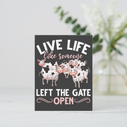 Cow Lover Farm Animal Humor Heifer Farming Joke Postcard | Zazzle