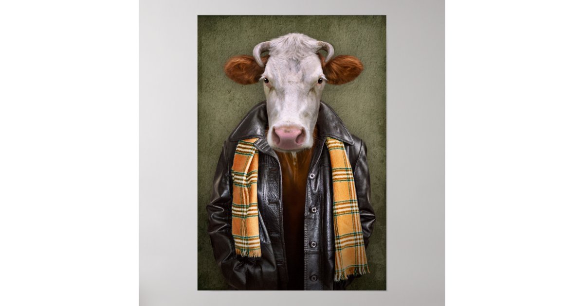 Cow Man Poster | Zazzle
