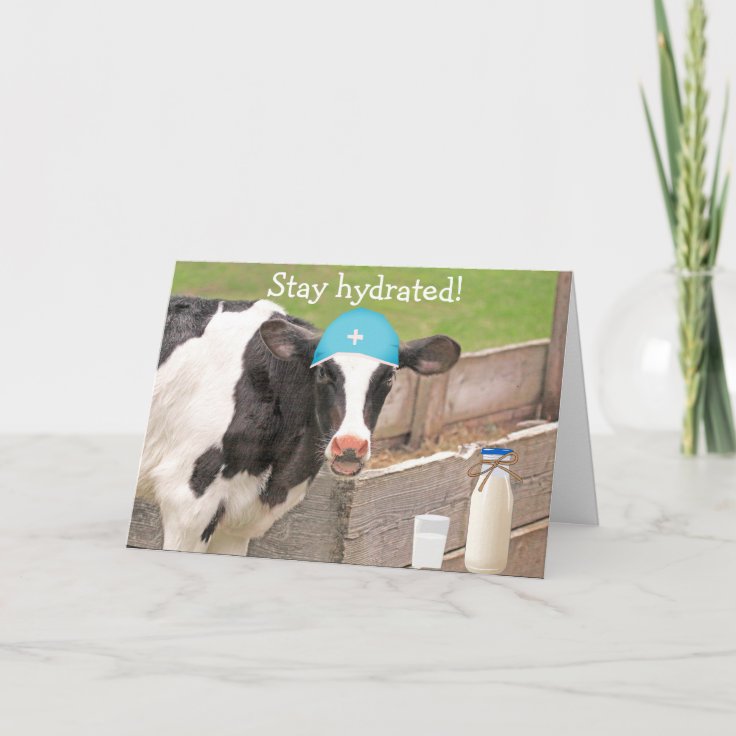 Cow Medical Advice Get Well Card | Zazzle