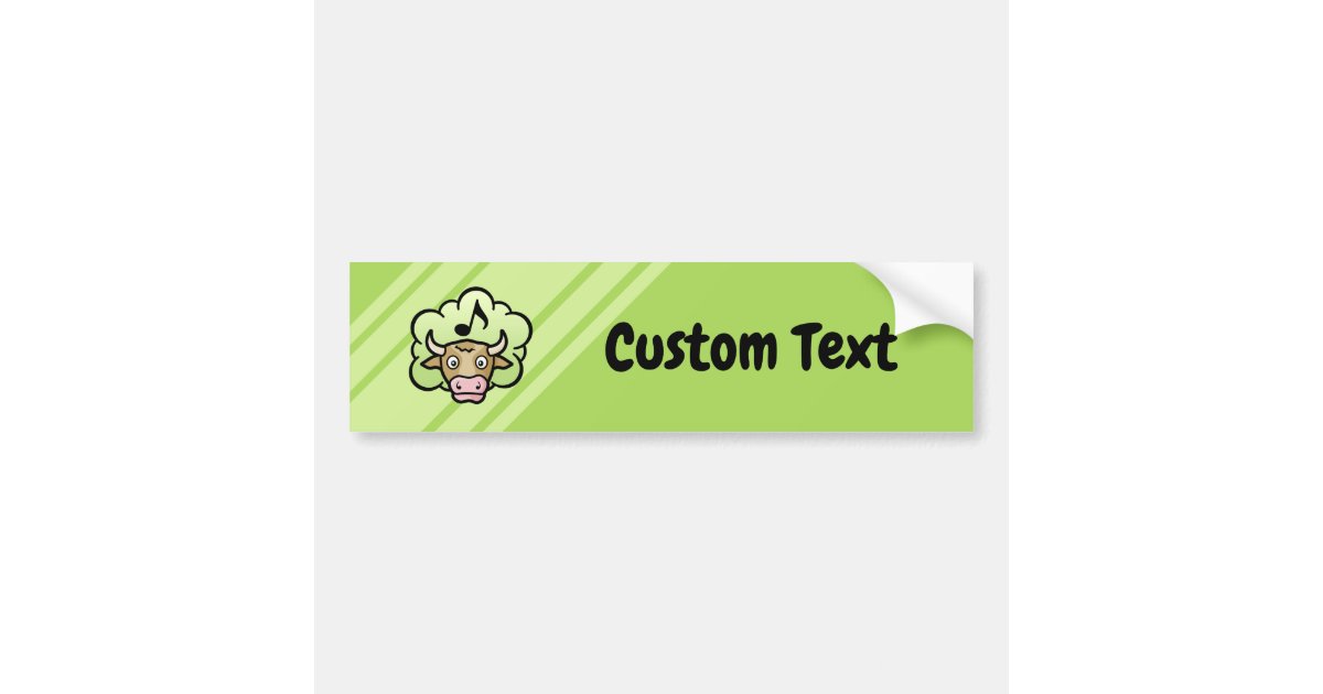 Cow Methane Cartoon Bumper Sticker | Zazzle