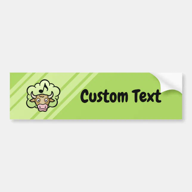 Cow Methane Cartoon Bumper Sticker | Zazzle