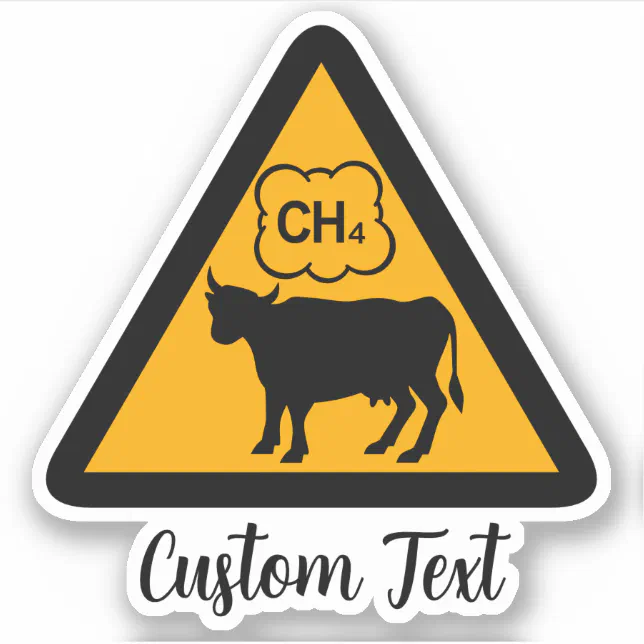 Cow Methane Icon Sticker | Zazzle
