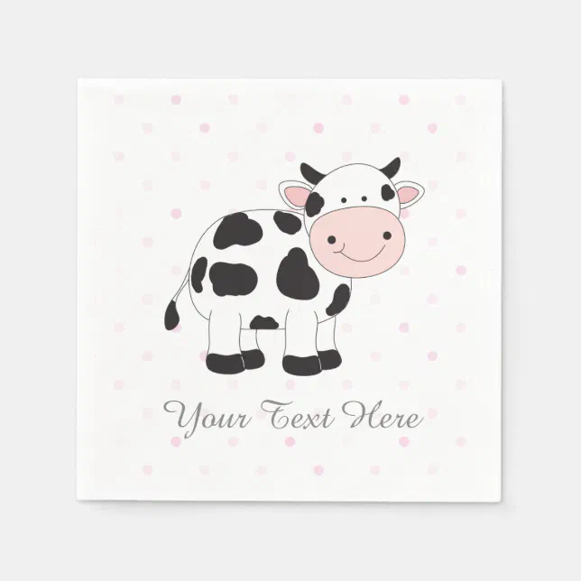 Cow Party Decor Paper Napkins | Zazzle