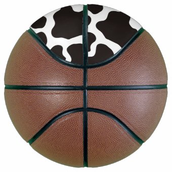 Cow pattern background basketball | Zazzle