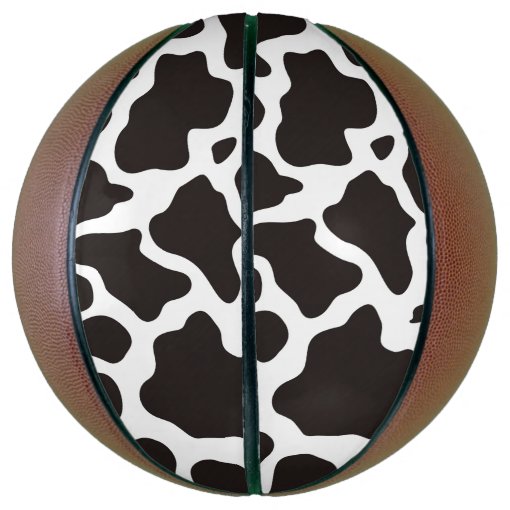 Cow pattern background basketball | Zazzle