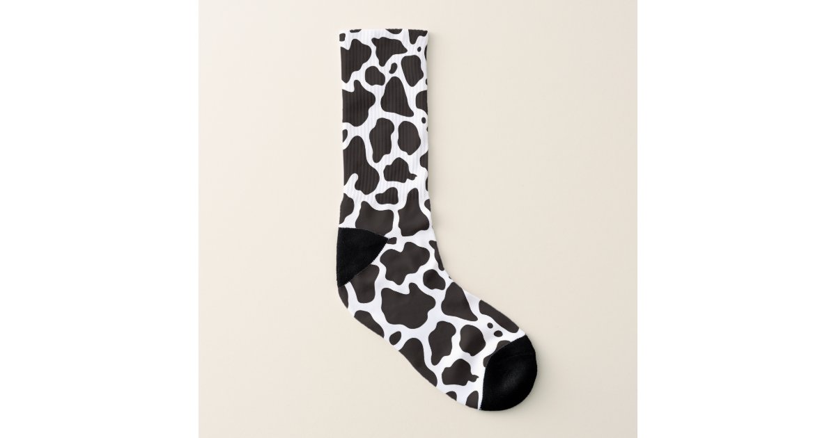 Cow pattern background socks | Zazzle
