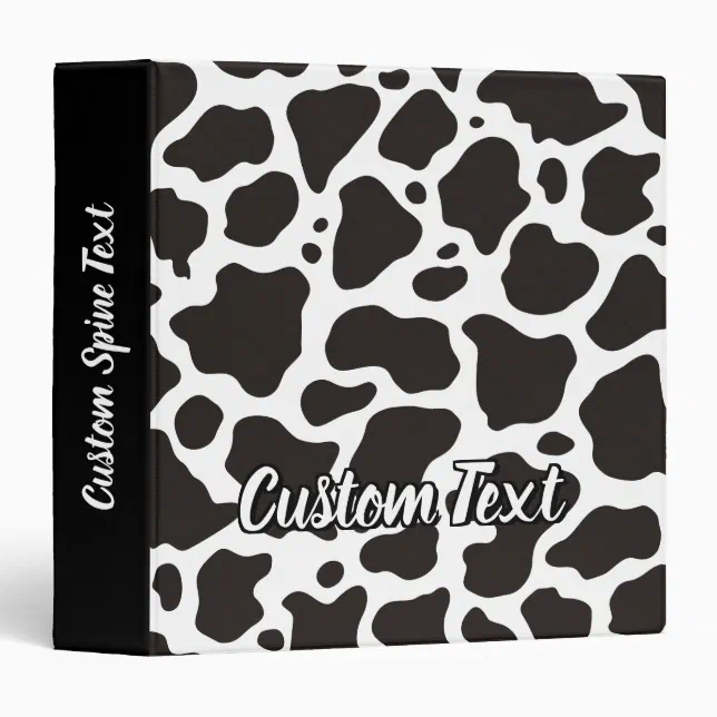 Cow Pattern Binder | Zazzle
