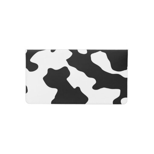 Cow Pattern Black and White Checkbook Cover | Zazzle