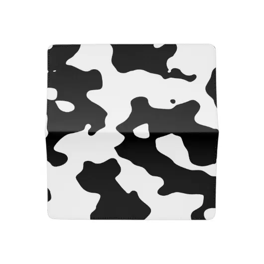 Cow Pattern Black and White Checkbook Cover | Zazzle