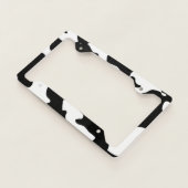 Cow Pattern Black and White License Plate Frame | Zazzle
