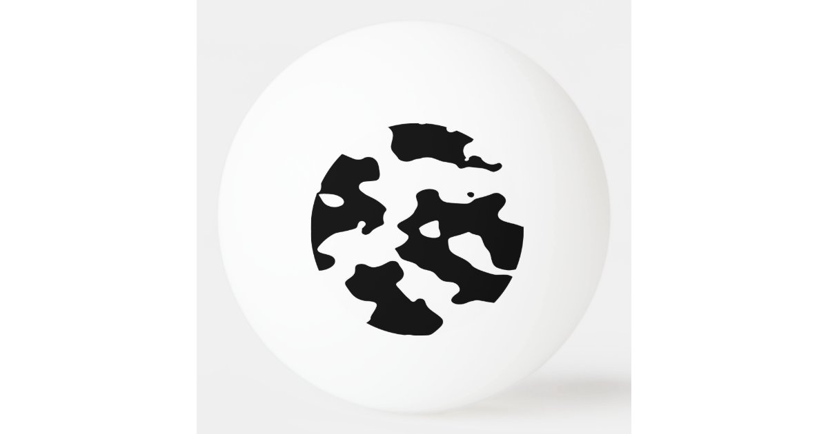 Cow Pattern Black and White Ping Pong Ball | Zazzle
