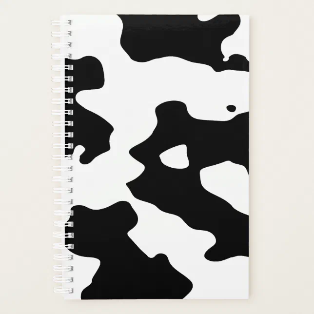 Cow Pattern Black and White Planner | Zazzle