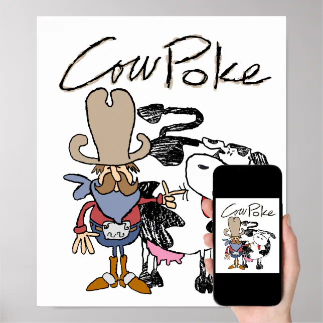 Cow Poke Poster | Zazzle