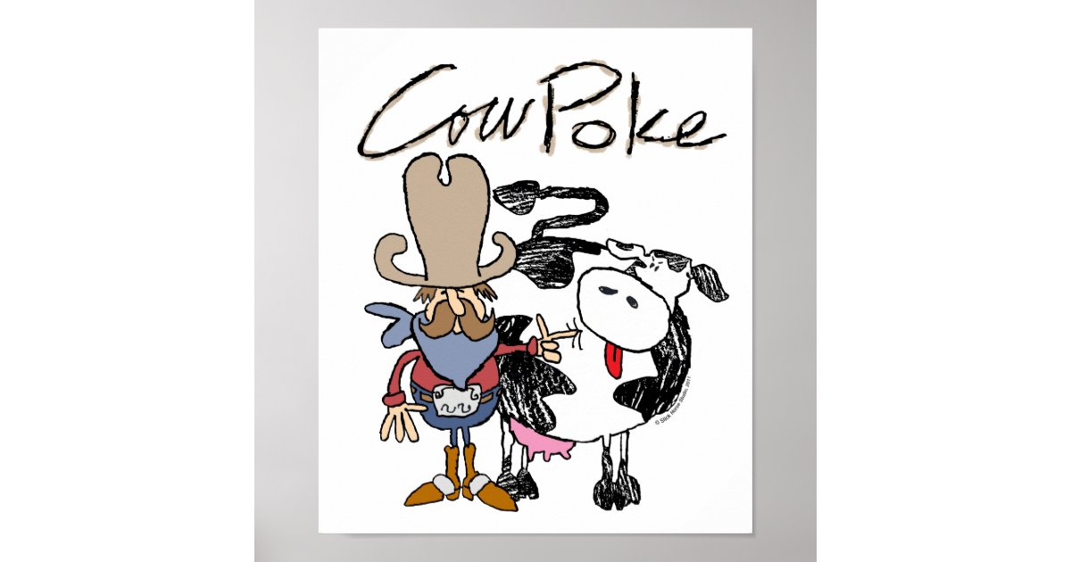 Cow Poke Poster | Zazzle