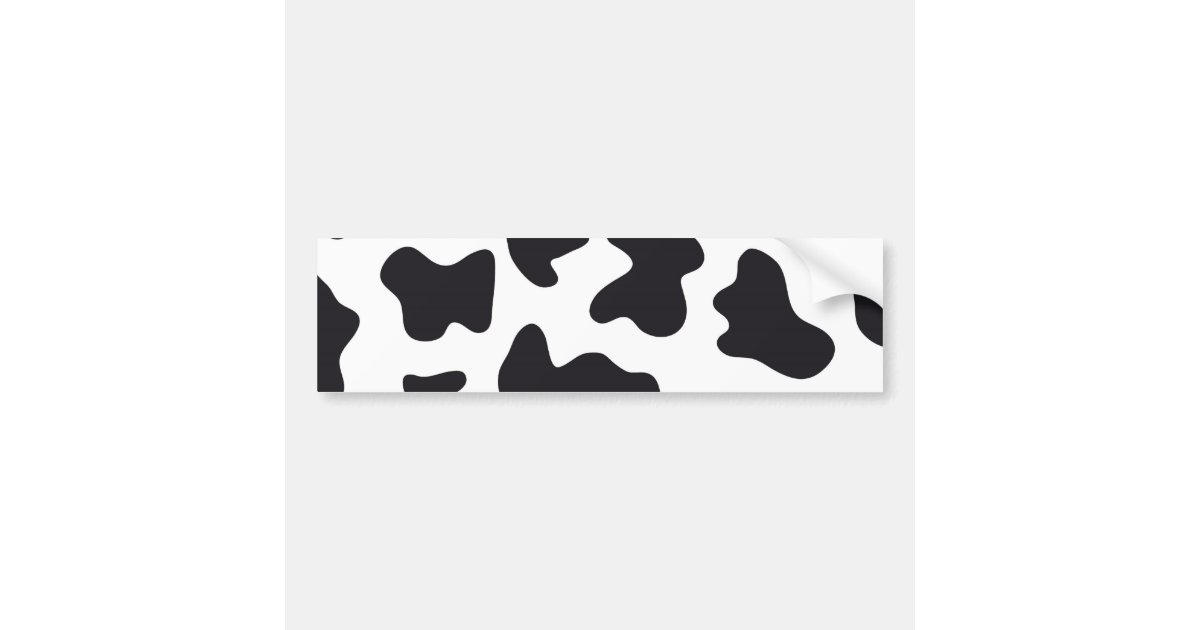 Cow Print Bumper Sticker | Zazzle