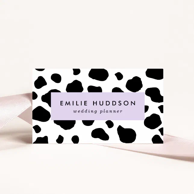 Cow Print, Cow Pattern, Cow Spots, Black And White Business Card | Zazzle