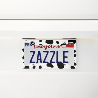 Cow Print, Cow Pattern, Cow Spots, Black And White License Plate Frame ...