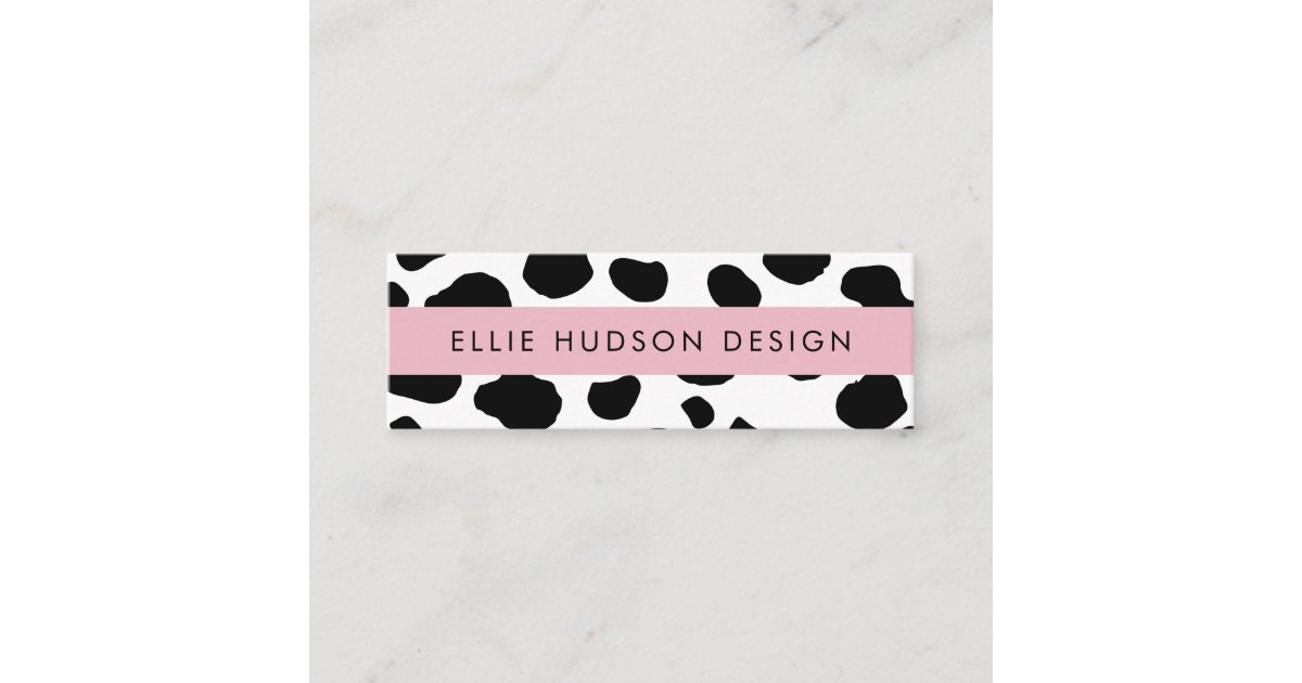 Cow Print, Cow Pattern, Cow Spots, Black And White Mini Business Card ...