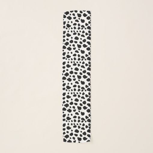 Cow Print, Cow Pattern, Cow Spots, Black And White Scarf | Zazzle