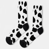 Cow Print, Cow Pattern, Cow Spots, Black And White Socks | Zazzle