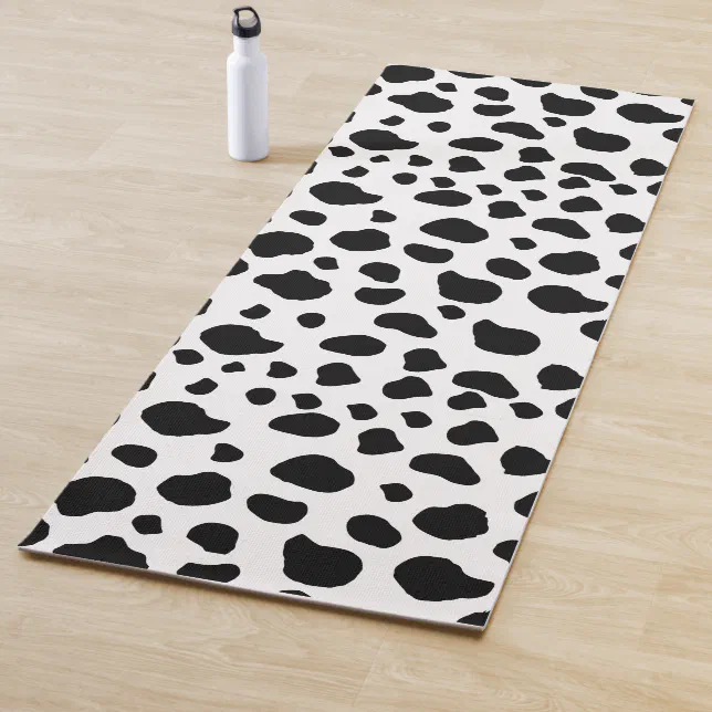 Cow Print, Cow Pattern, Cow Spots, Black And White Yoga Mat | Zazzle