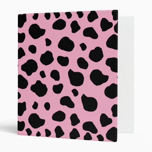 Cow Print, Cow Pattern, Cow Spots, Pink Cow 3 Ring Binder | Zazzle