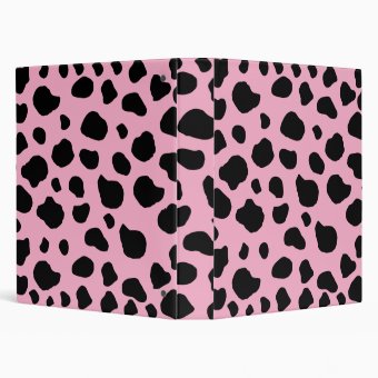 Cow Print, Cow Pattern, Cow Spots, Pink Cow 3 Ring Binder | Zazzle