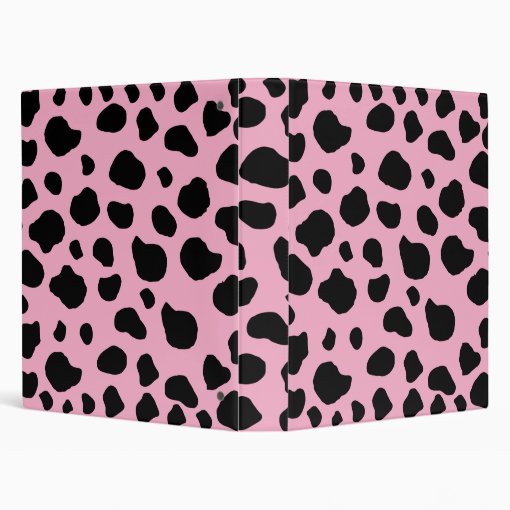 Cow Print, Cow Pattern, Cow Spots, Pink Cow 3 Ring Binder | Zazzle