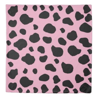 Cow Print, Cow Pattern, Cow Spots, Pink Cow Duvet Cover | Zazzle