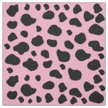 Pink Cow Spots Animal Print Pattern Fabric | Zazzle
