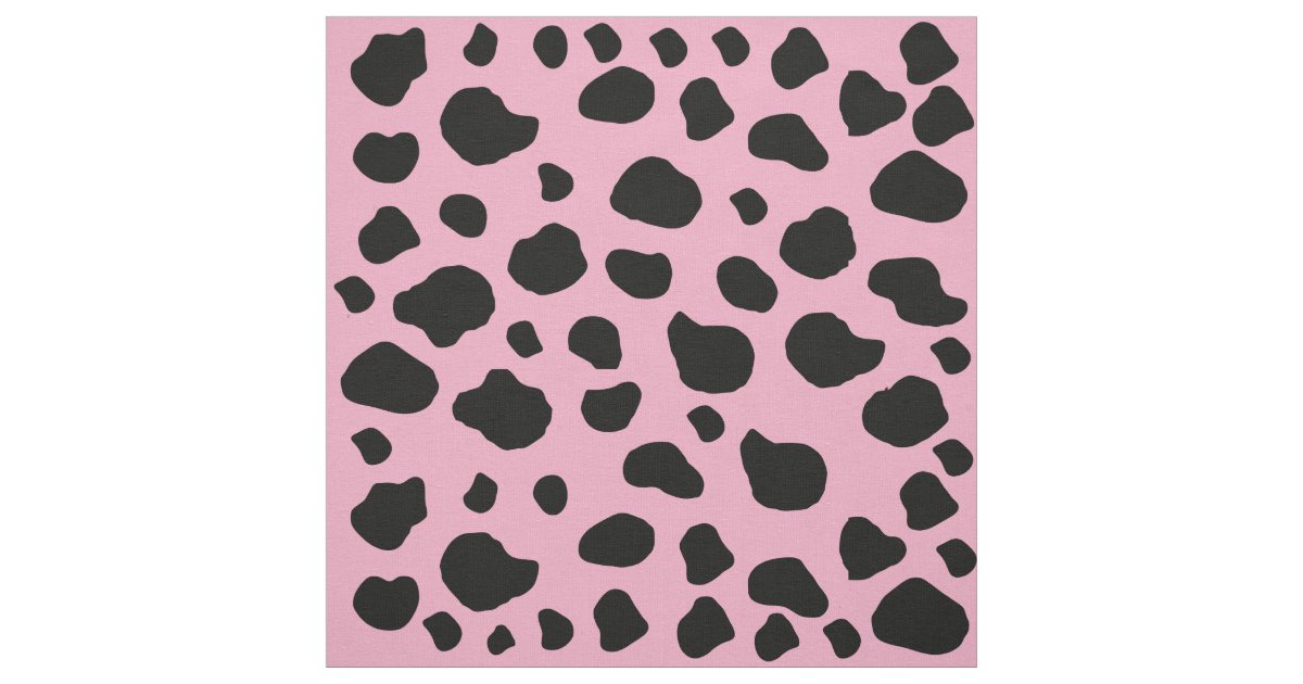 Cow Print, Cow Pattern, Cow Spots, Pink Cow Fabric | Zazzle