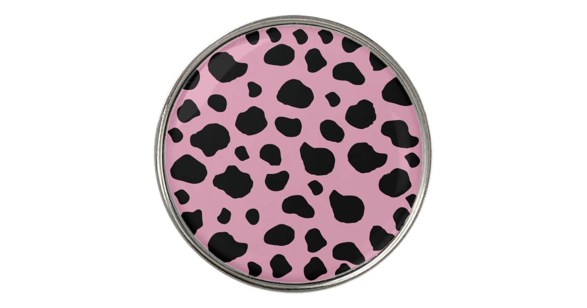 Cow Print, Cow Pattern, Cow Spots, Pink Cow Golf Ball Marker | Zazzle