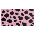 Cow Print, Cow Pattern, Cow Spots, Pink Cow License Plate | Zazzle
