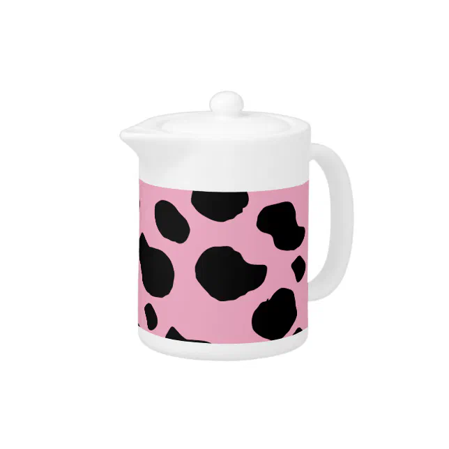 Cow Print, Cow Pattern, Cow Spots, Pink Cow Teapot | Zazzle
