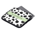 Cow Print, Cow Spots, Black And White, Your Name Laptop Sleeve | Zazzle