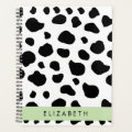 Cow Print, Cow Spots, Black And White, Your Name Planner | Zazzle