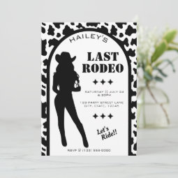 Cow Print Cowgirl Wedding Bachelorette Party Invitation | Zazzle