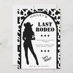 Cow Print Cowgirl Wedding Bachelorette Party Invitation | Zazzle